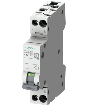 Siguranta automata Siemens 1P+N, 16A curba B, 6KA, 230 V - eMAG.ro