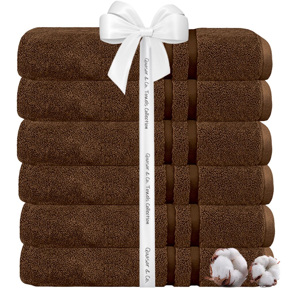 Set 6 prosoape baie Quasar & Co.®, 100% bumbac, 450 g/mp, 70 x 140 cm ...