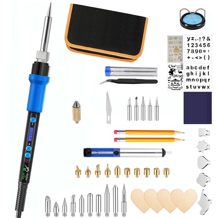 Set profesional pirogravura si lipire cu 62 piese, GlowforHome ...