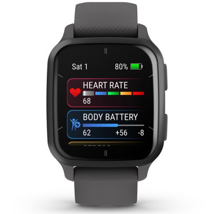 Smartwatch Garmin Venu Sq 2, Shadow Gray/Slate - eMAG.ro