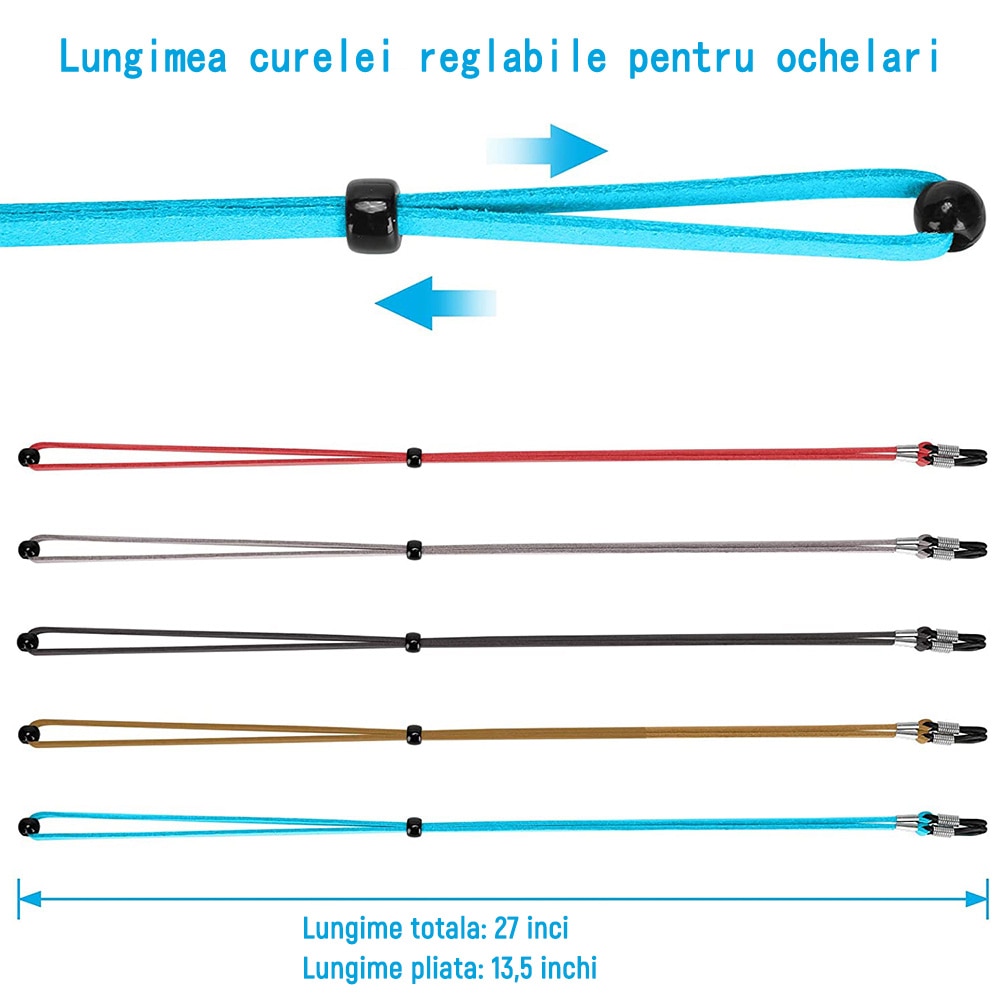 Set snur ochelari, Sundiguer, Piele, Multicolor - eMAG.ro