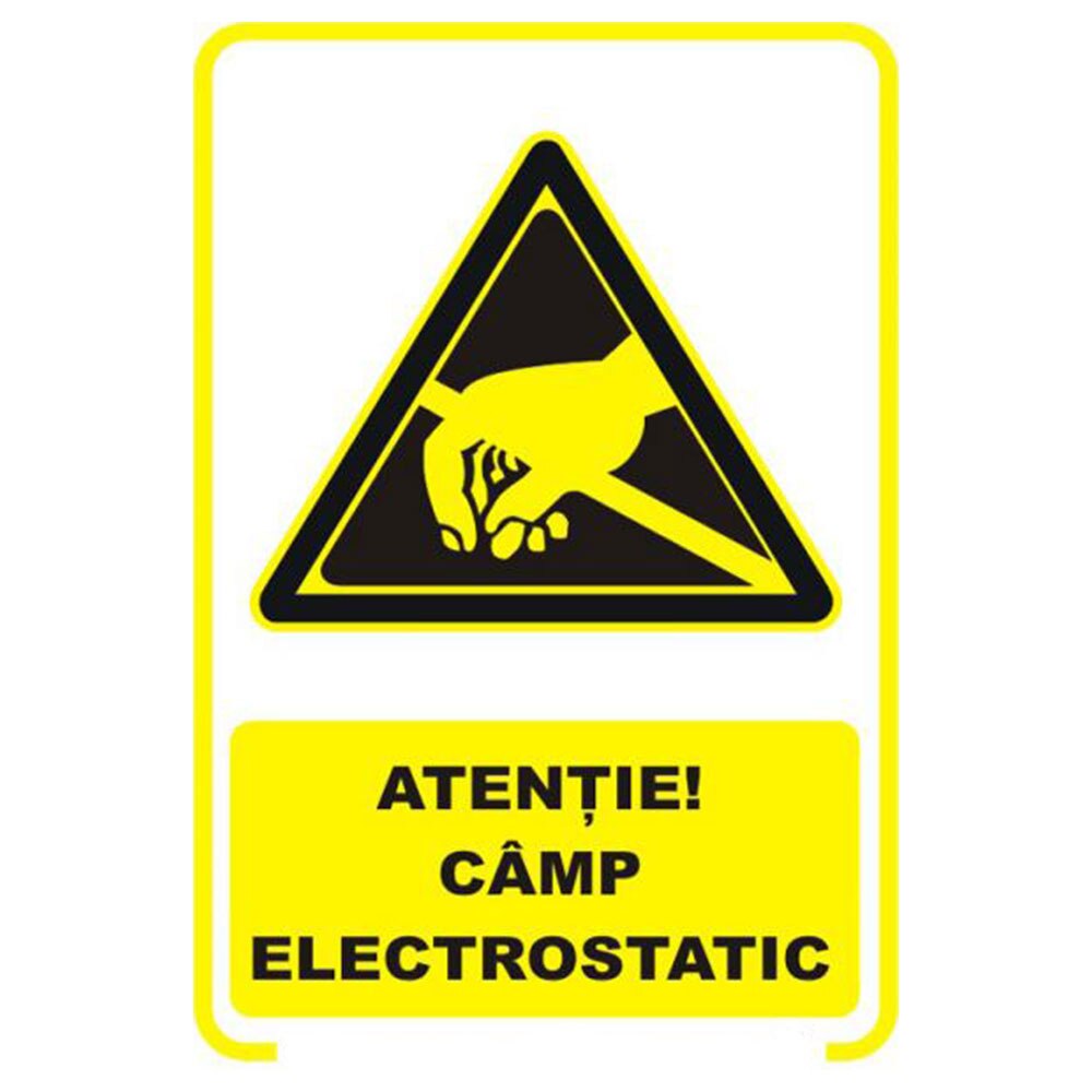 Placuta indicatoare de securitate de avertizare, atentie, camp ...