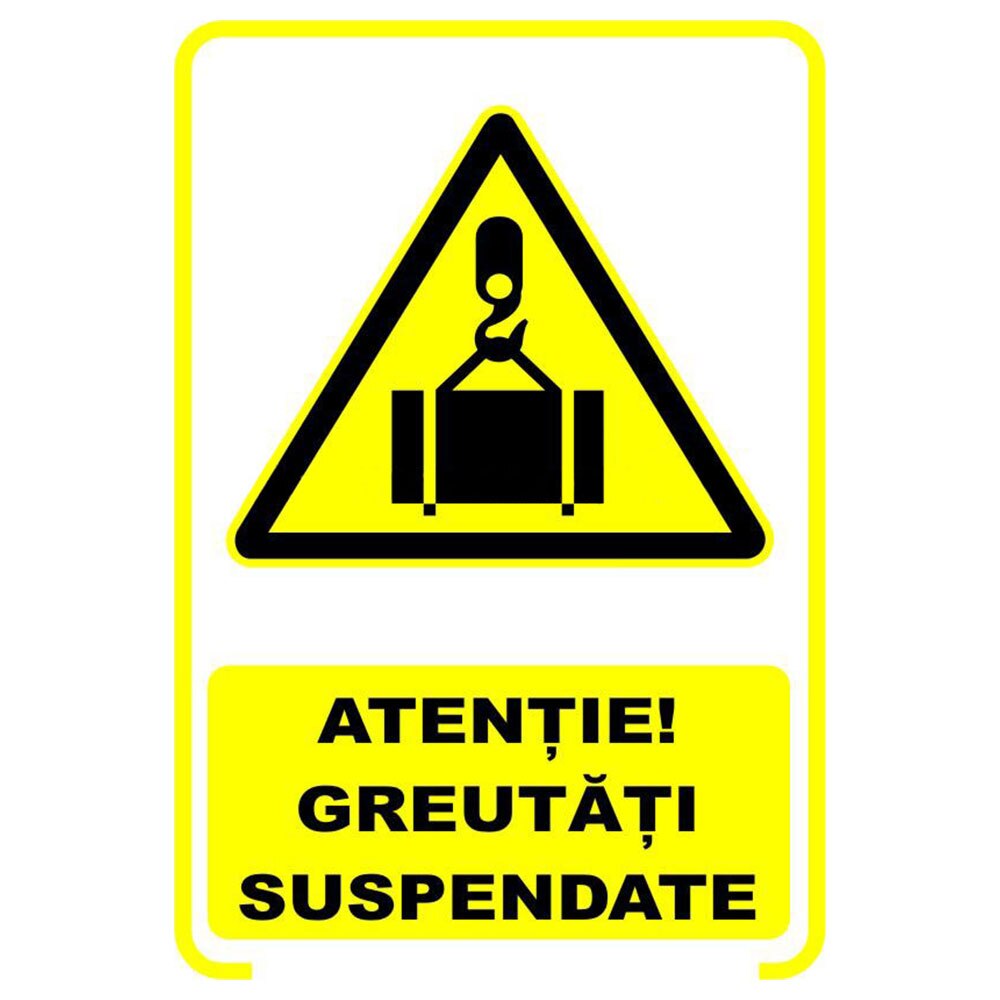 Placuta indicatoare de securitate de avertizare, atentie, greutati ...