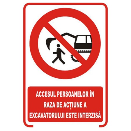 Placuta indicatoare de securitate si interzicere, accesul persoanelor ...