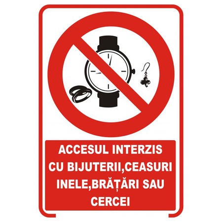 Placuta indicatoare de securitate si interzicere, accesul interzis cu ...