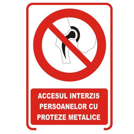 Placuta indicatoare de securitate si interzicere, accesul interzis ...