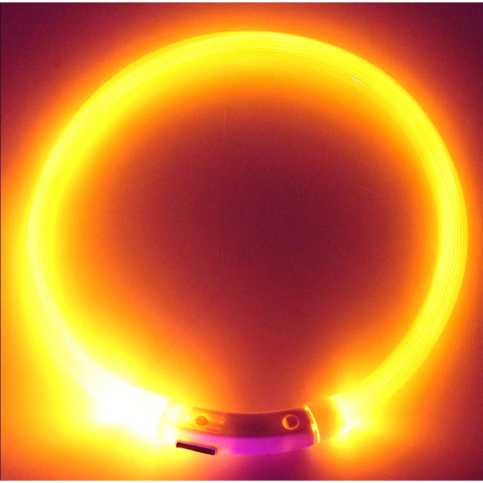 Zgarda cu LED, Zola®, pentru caini/pisici, incarcare prin USB, 3 moduri ...