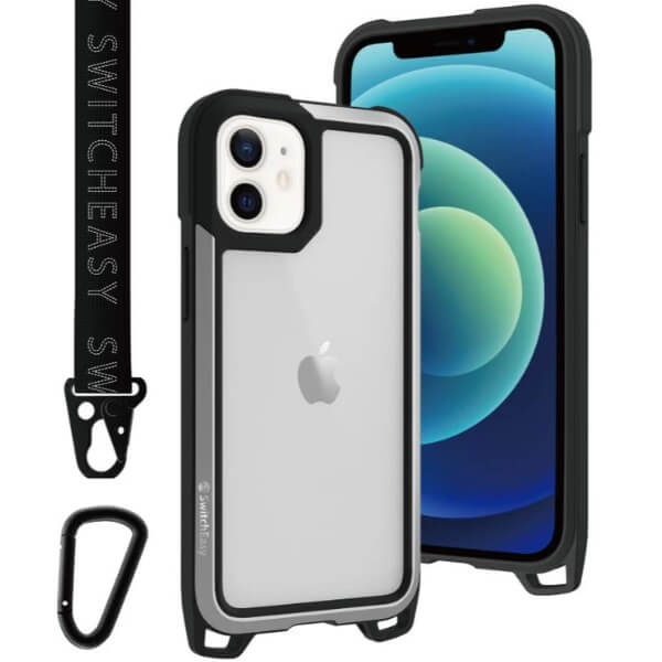Husa pentru Iphone 12 Mini, SwitcEasy, Aluminiu, Negru/Argintiu - eMAG.ro