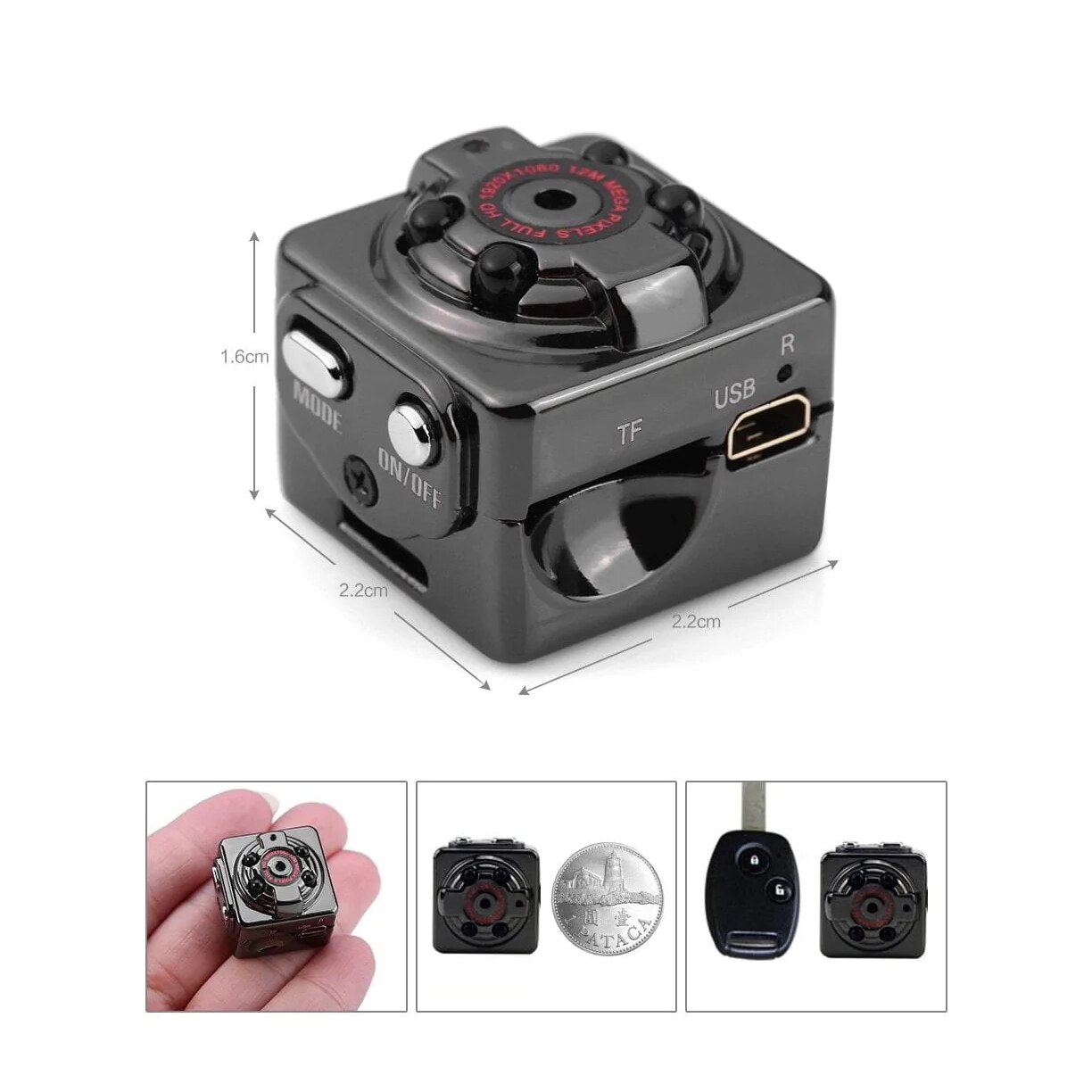Mini-camera de supraveghere Depox, Tiny Surveillance, Full HD 1080p, 30 ...