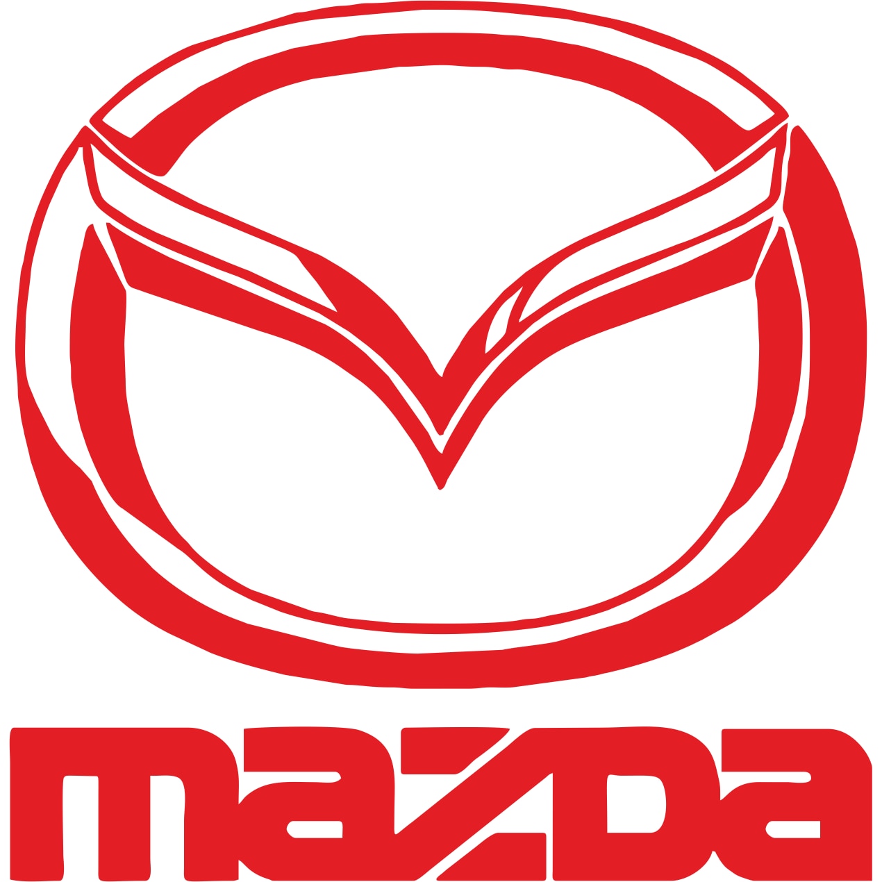 Sticker auto Mazda Logo, Rosu, 30 cm - eMAG.ro