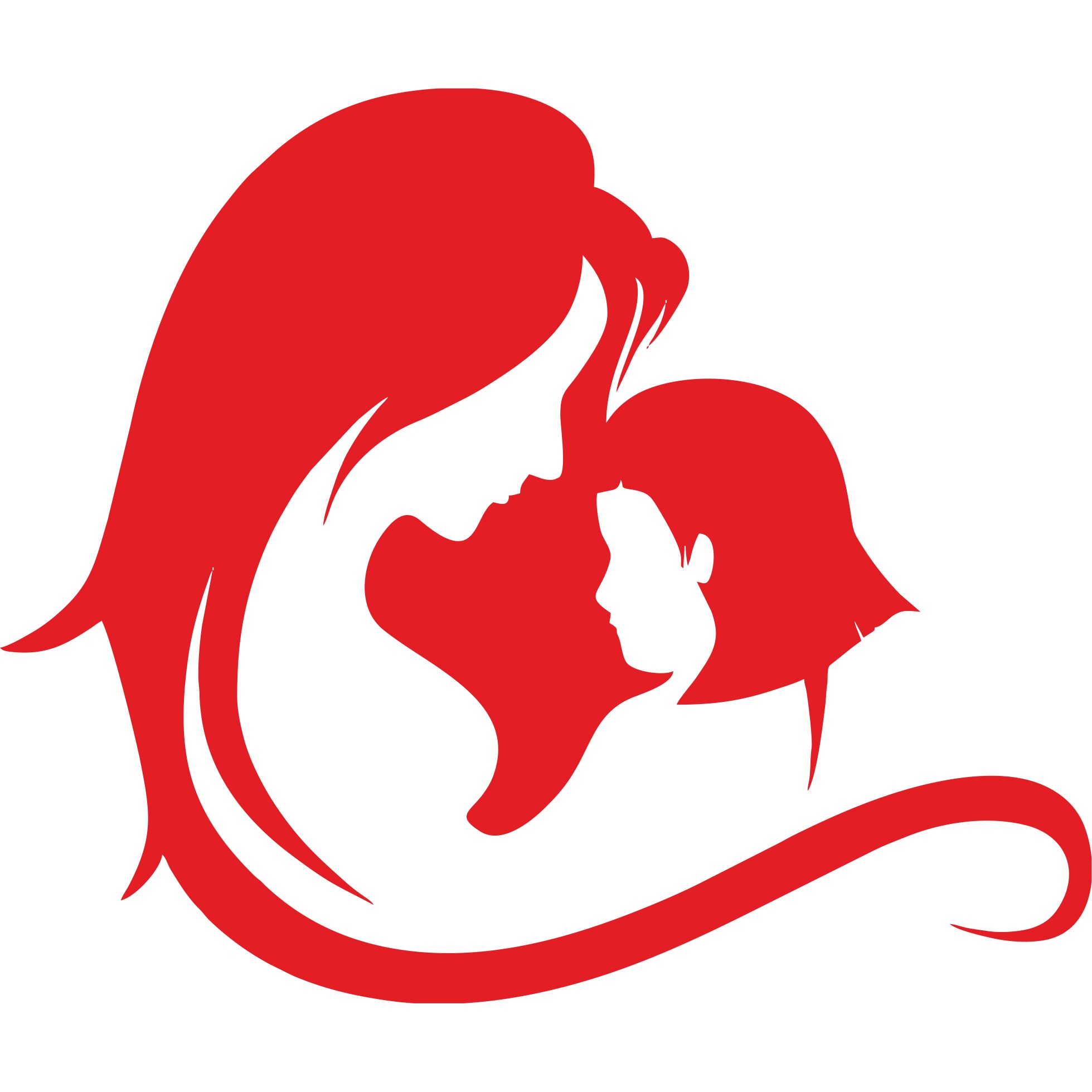 Sticker auto Mother and Daughter, Rosu, 30 cm - eMAG.ro