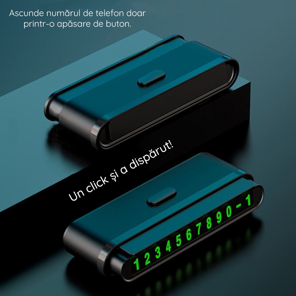 Suport afisaj numar de telefon pentru parcare temporara, Hoco, negru ...