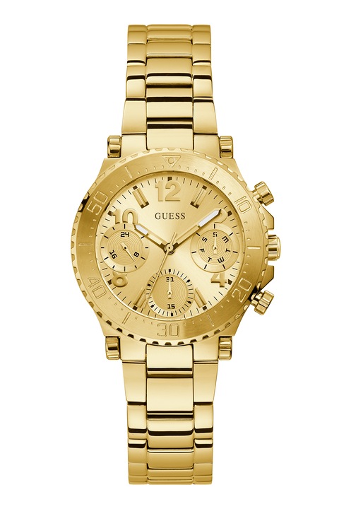 Часовник от неръждаема стомана с циферблат с лого Guess, Злато - eMAG.bg
