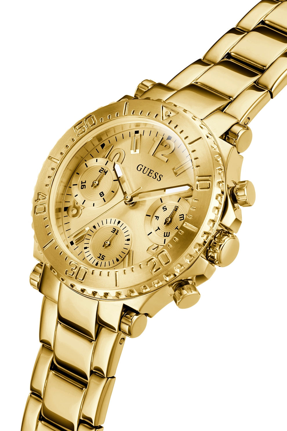 Часовник от неръждаема стомана с циферблат с лого Guess, Злато - eMAG.bg