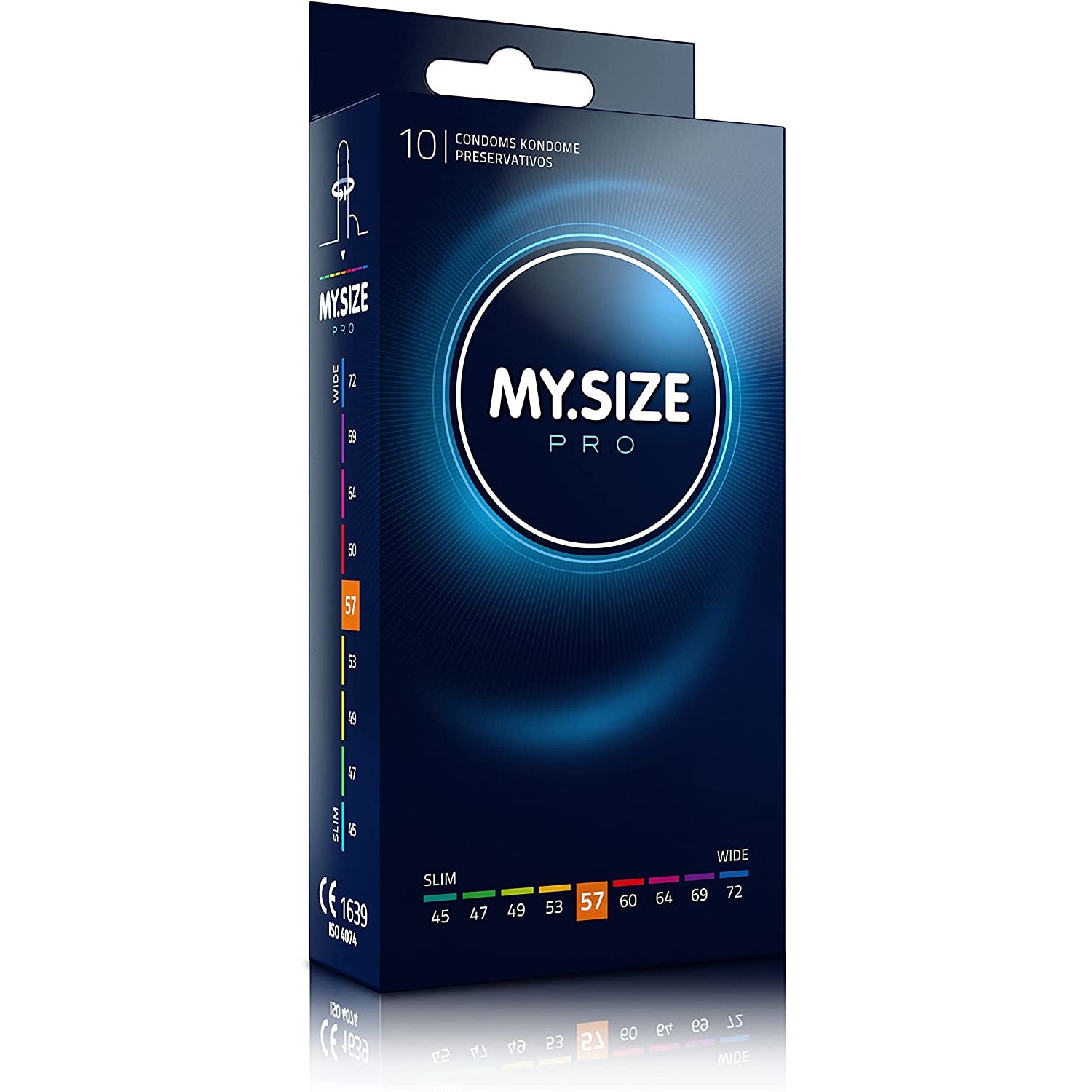 Комплект от 10 презерватива My.size Pro 57, латекс, 178 mm - eMAG.bg