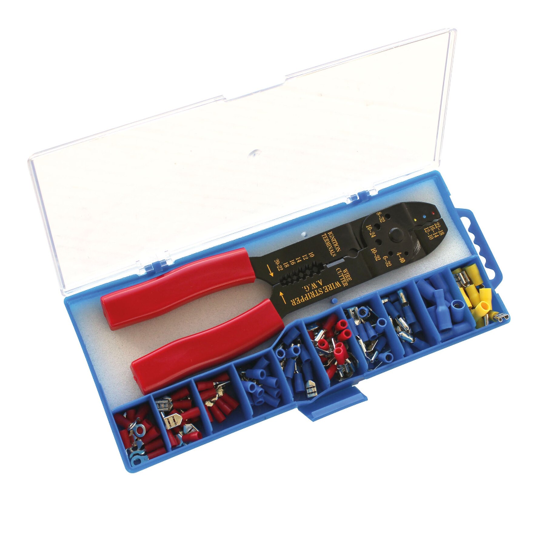 Set clesti de sertizare si capse de cablu izolatoare 10 x 10, Commel ...