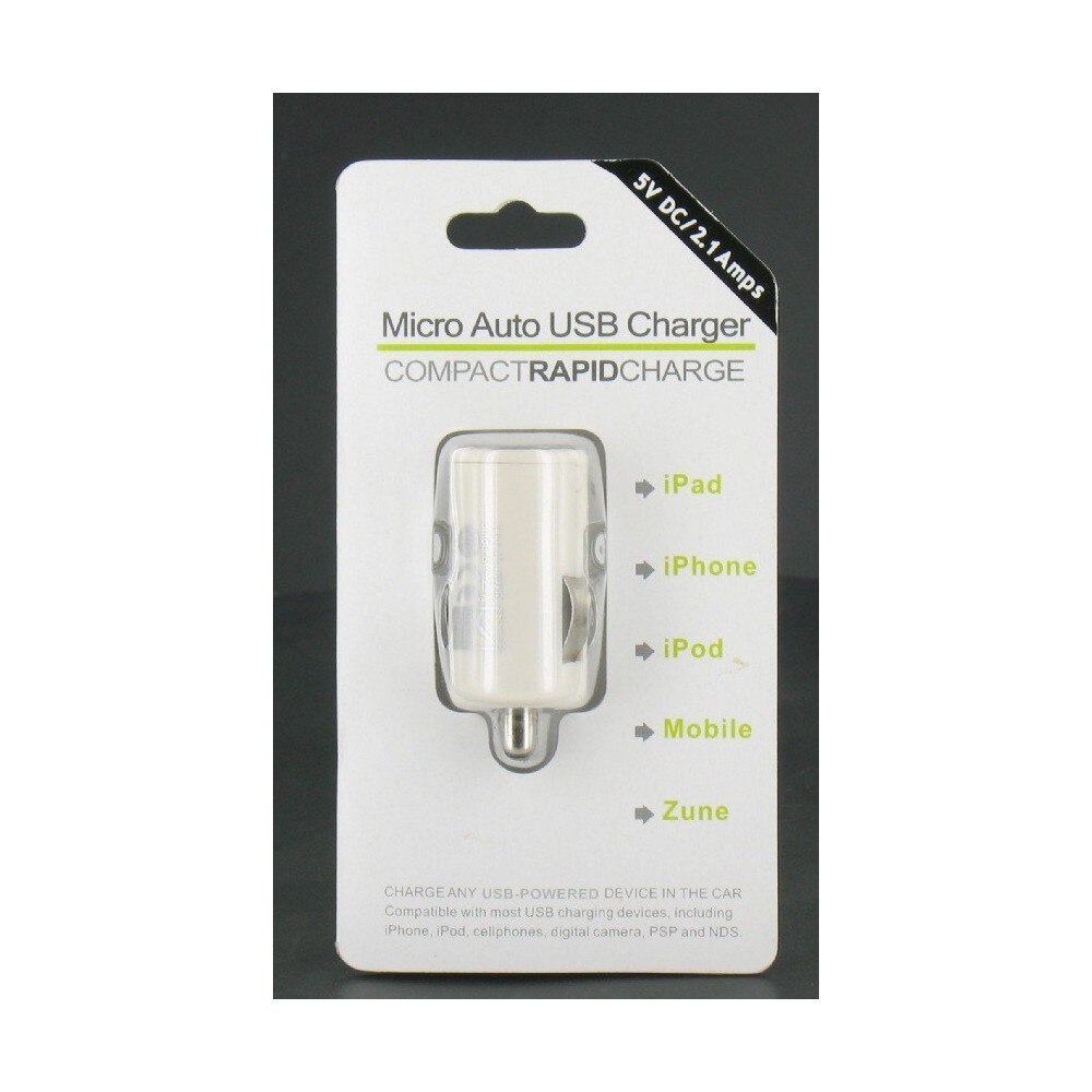 Incarcator auto usb 2.1a pentru smartphone-uri si tablete alb - eMAG.ro