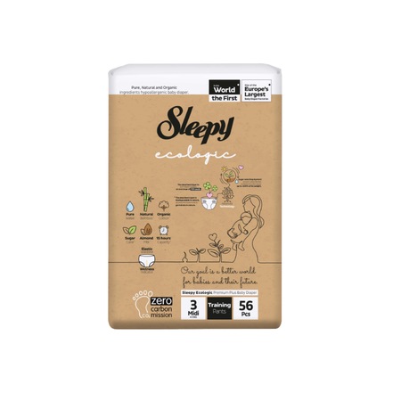 Scutece-chilotel bebelusi Sleepy Ecologic Double Jumbo, marimea 3, 4 ...