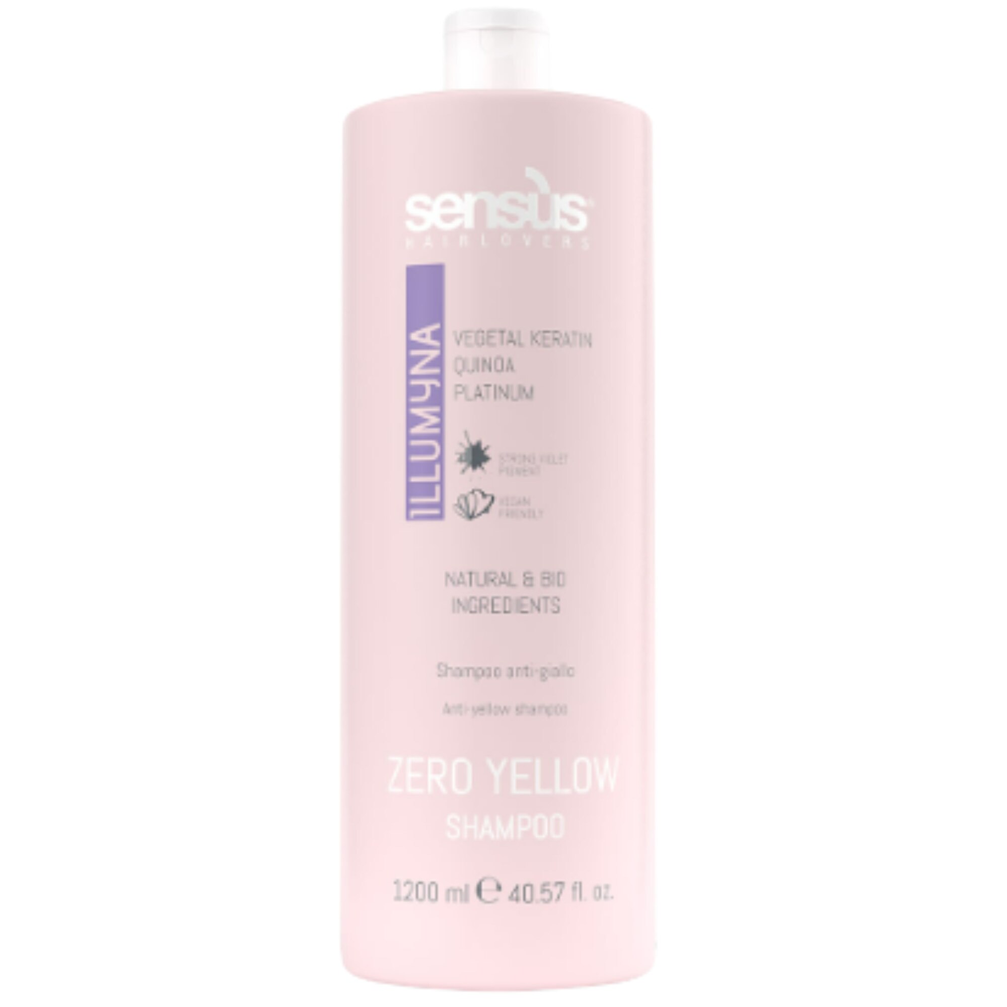 ZERO YELLOW Шампоан SensUs Illumina, Подходящ За Светли Коси, 1200 мл ...