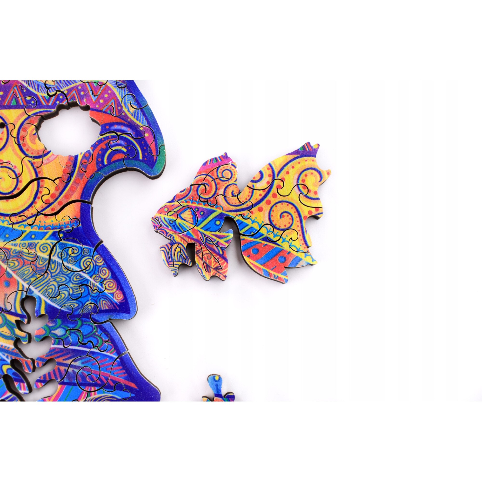 Puzzle adulti, Pestisor auriu frumos, Moments, Lemn, Multicolor, A4 ...