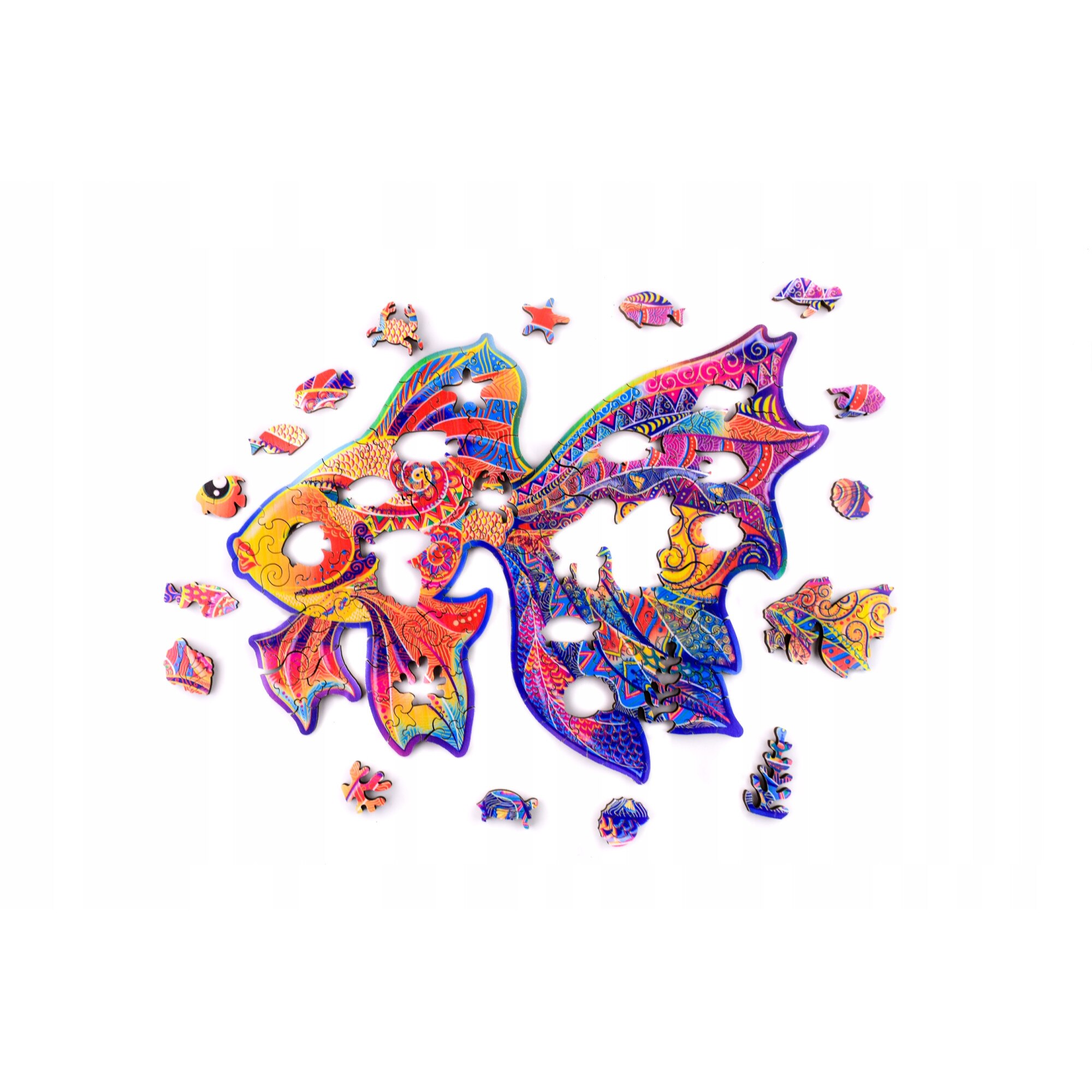 Puzzle adulti, Pestisor auriu frumos, Moments, Lemn, Multicolor, A4 ...