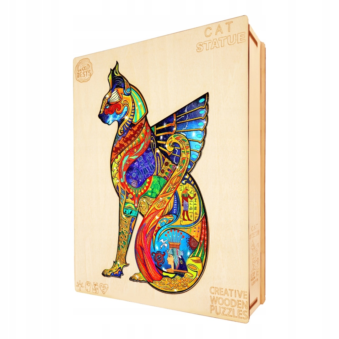Puzzle adulti, FARAON CAT, Moments, Lemn, Multicolor, L - eMAG.ro