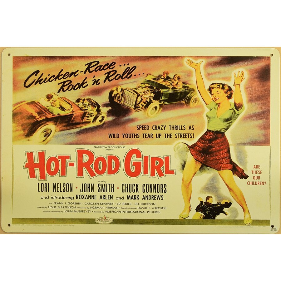 Ретро табела Viva accessories Hod-Rod Girl, 30/20 см - eMAG.bg