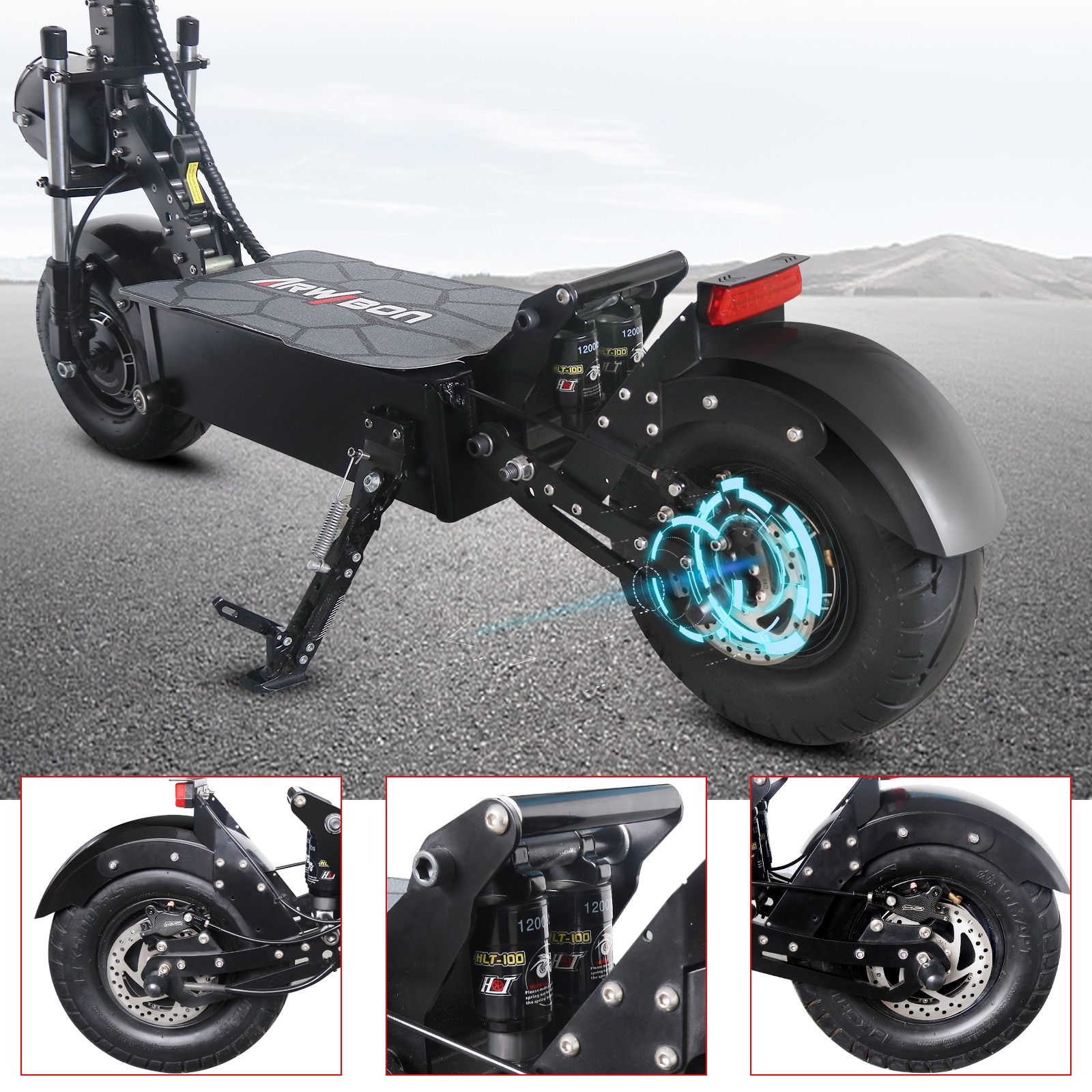 Trotineta electrica adulti, 7000W, 13'', 50Ah, Negru - eMAG.ro