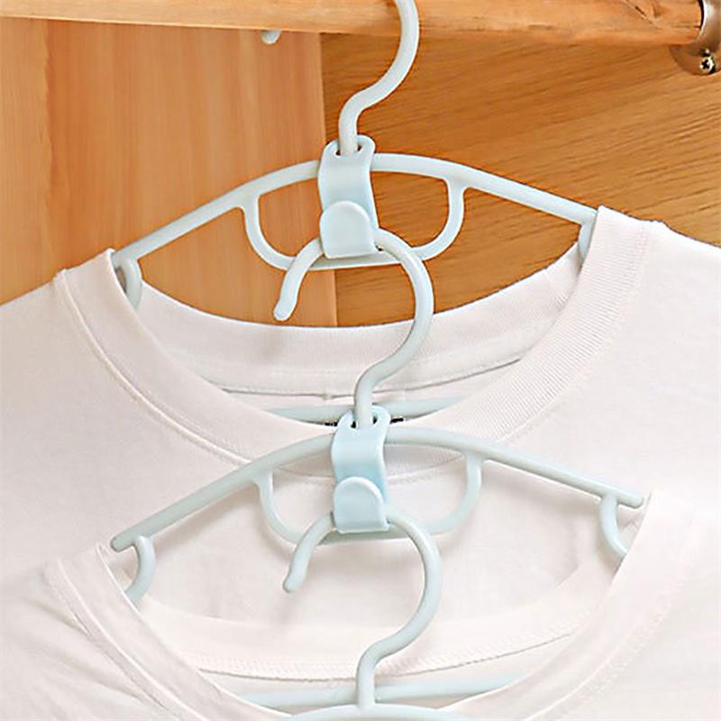 Set 10 Accesorii pentru Agatare si Organizare Umerase Haine, PVC, Alb ...