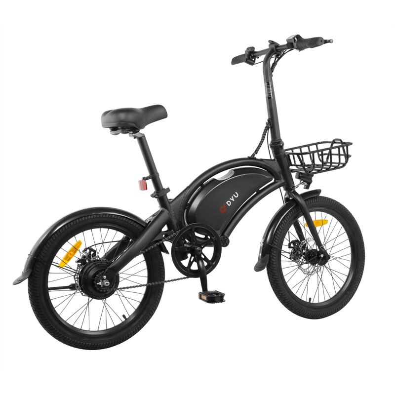 Bicicleta electrica pliabila D20, DYU, Aluminiu, 350W, 36V, 25KM/H ...