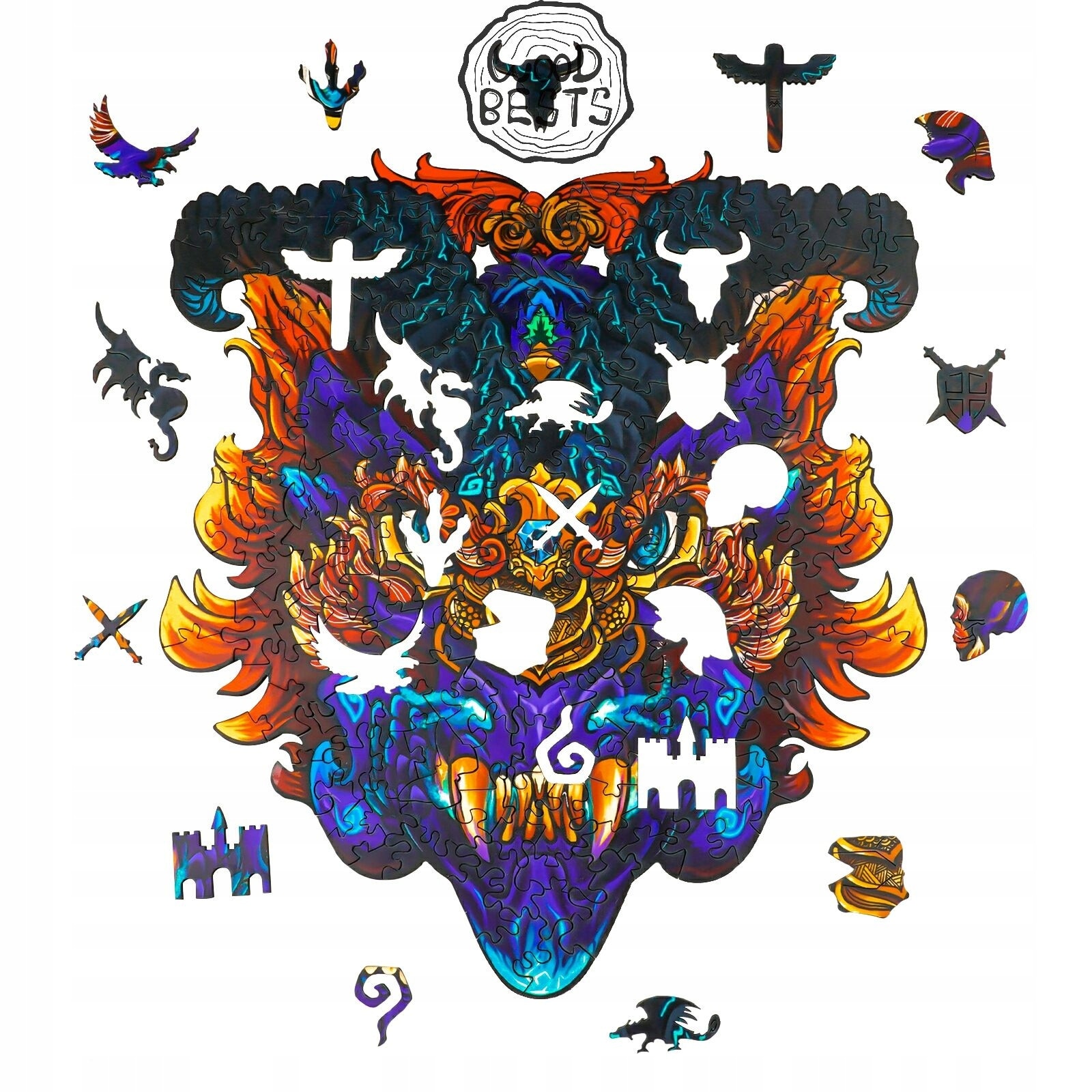 Puzzle adulti, Dragonul magic, Moments, Lemn, Multicolor, A3 - eMAG.ro