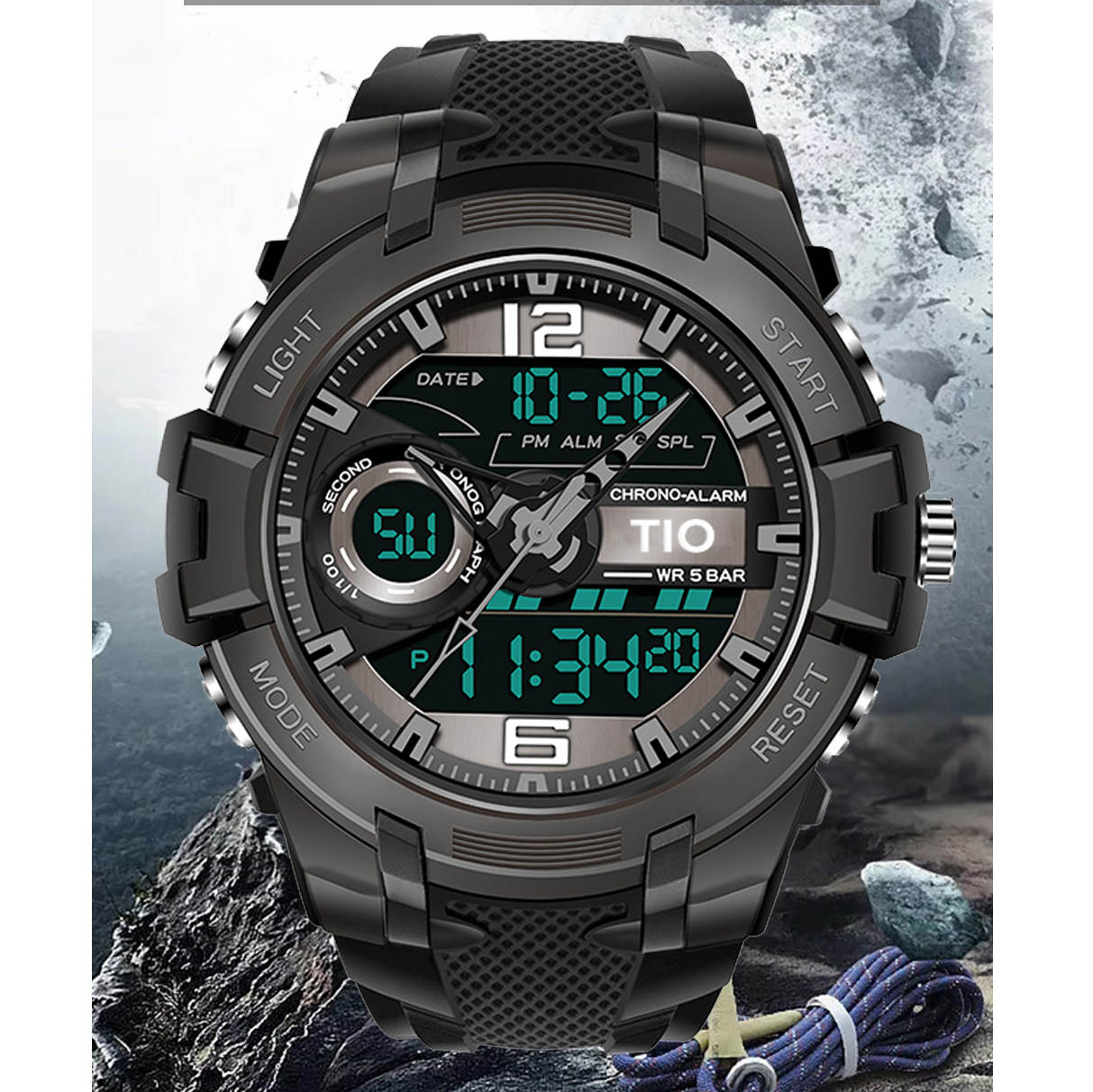 Ceas de mana barbatesc Tio Quartz Cronograf Sport Casual Stil Militar ...