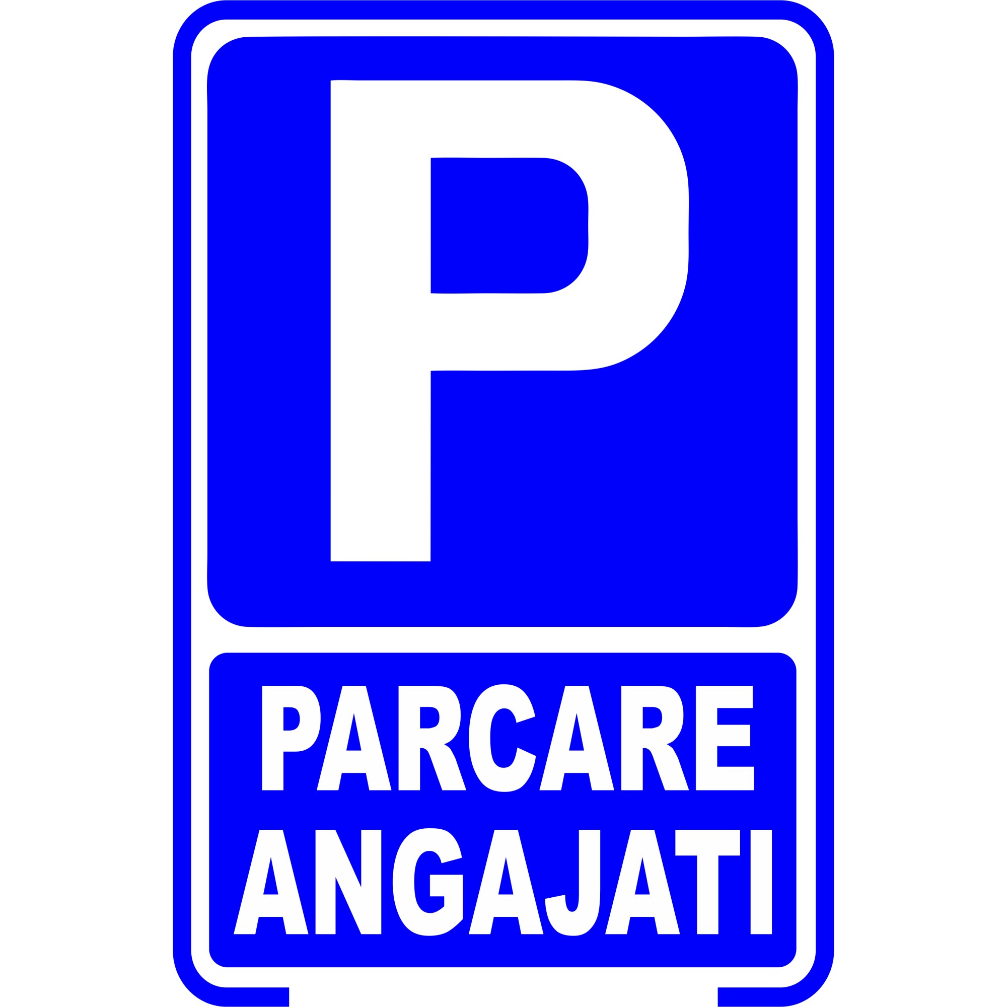 Semn Indicator, Parcare Angajati, Placa Aluminiu, 15x20 cm - eMAG.ro