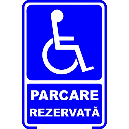 Semn Indicator, Parcare Rezervata Persoane cu Handicap, Placa compacta ...