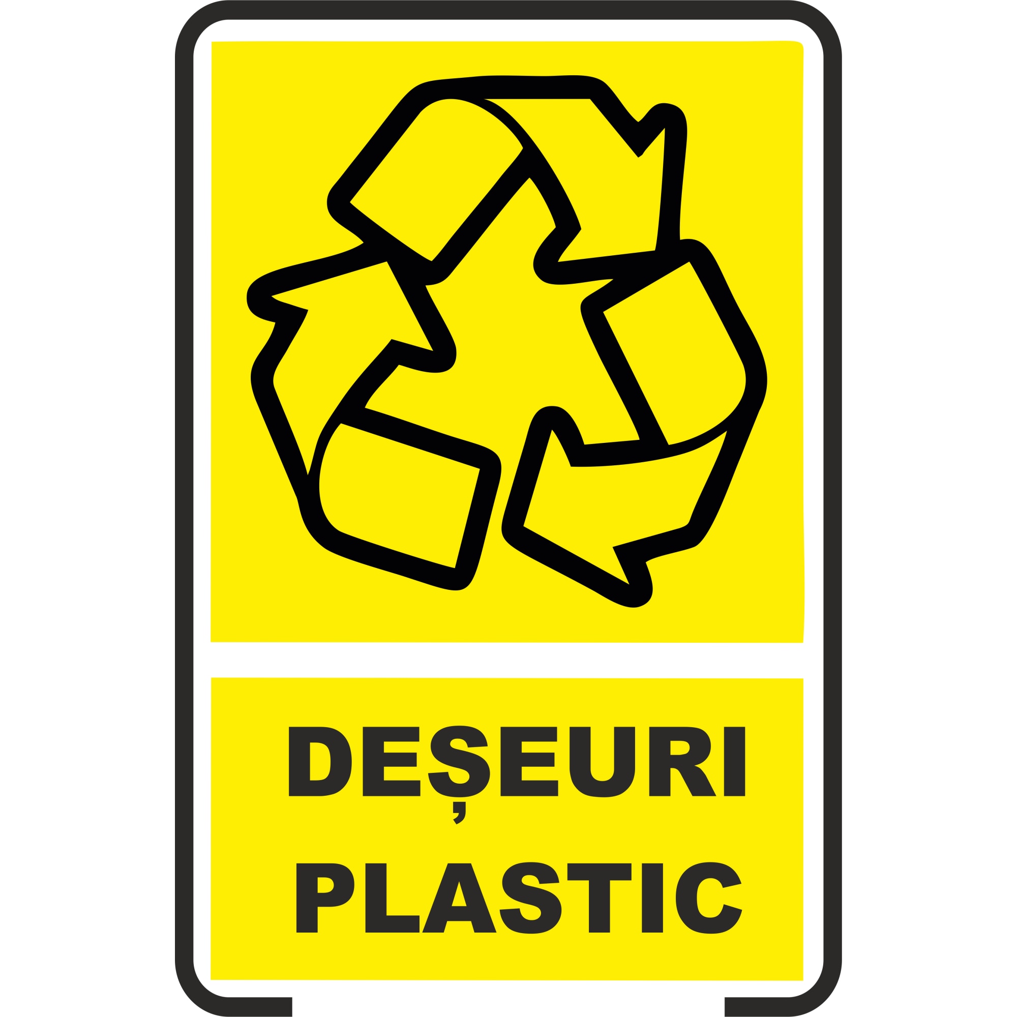 Semn Indicator, Deseuri Plastic, Placa Aluminiu, 10x15 cm - eMAG.ro