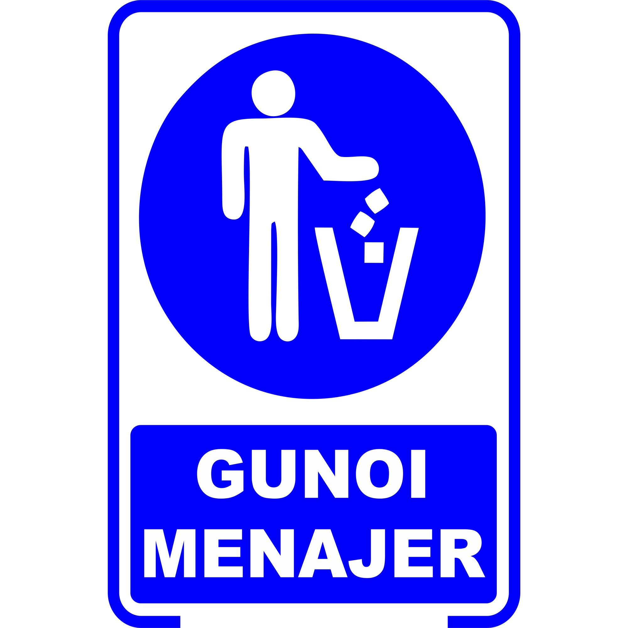 Semn Indicator, Gunoi Menajer, Placa Aluminiu, 10x15 cm - eMAG.ro