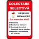 Semn Indicator, Colectare Selectiva Deseuri Menajere, Placa Aluminiu ...