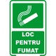 Semn Indicator, Loc pentru Fumat, Placa compacta PVC, 20x30 cm - eMAG.ro