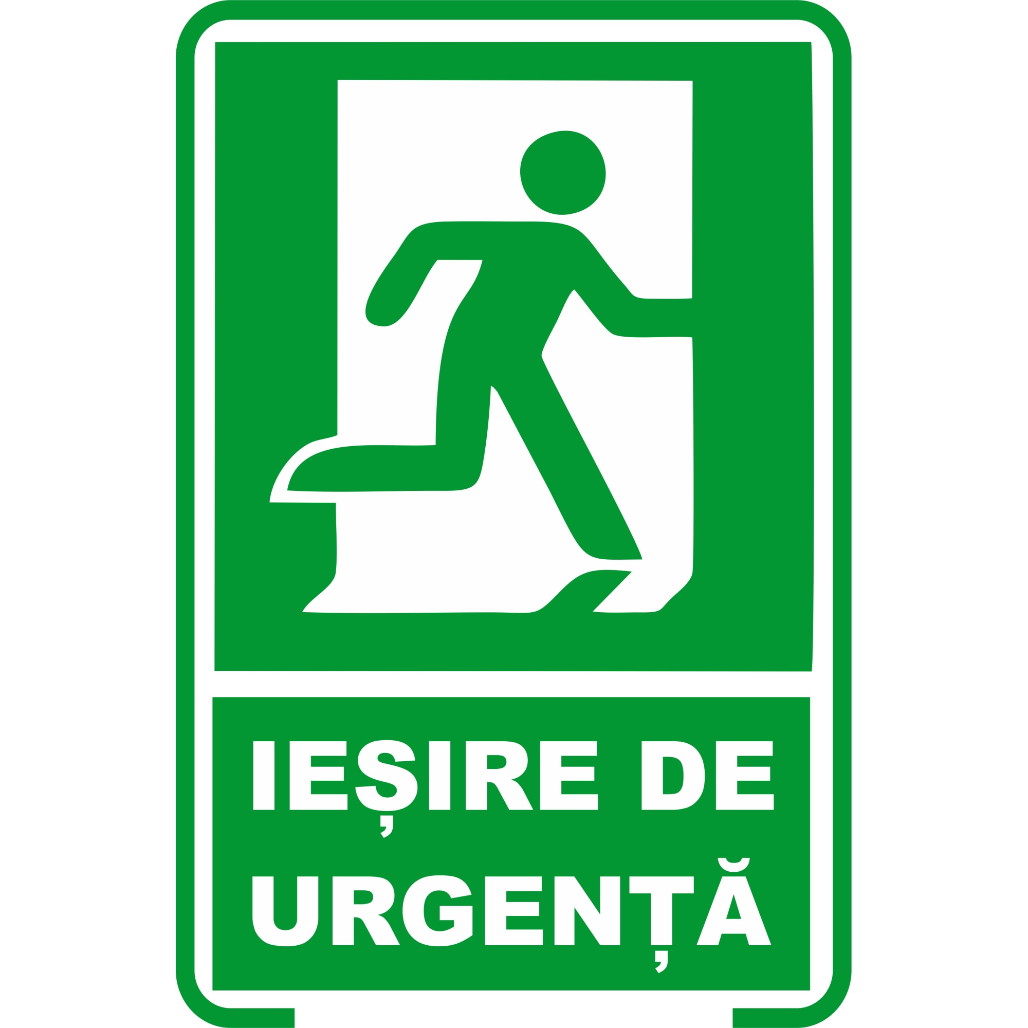 Semn Indicator, Iesire de Urgenta, Placa Aluminiu, 15x20 cm - eMAG.ro