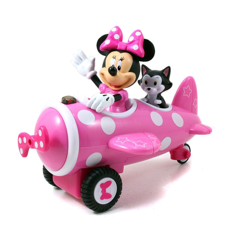 Avion roz cu telecomanda Disney Minnie Mouse, include figurina Minnie ...