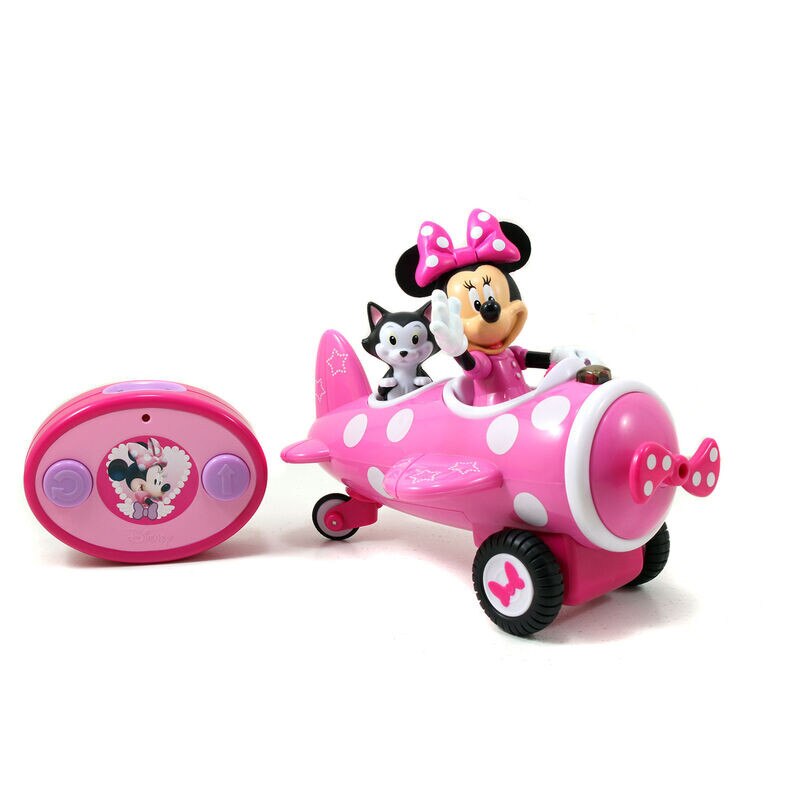 Avion roz cu telecomanda Disney Minnie Mouse, include figurina Minnie ...