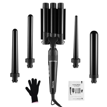 Ondulator 5in1, Ceramica turmalina, Ecran LCD, 230C, Negru - eMAG.ro