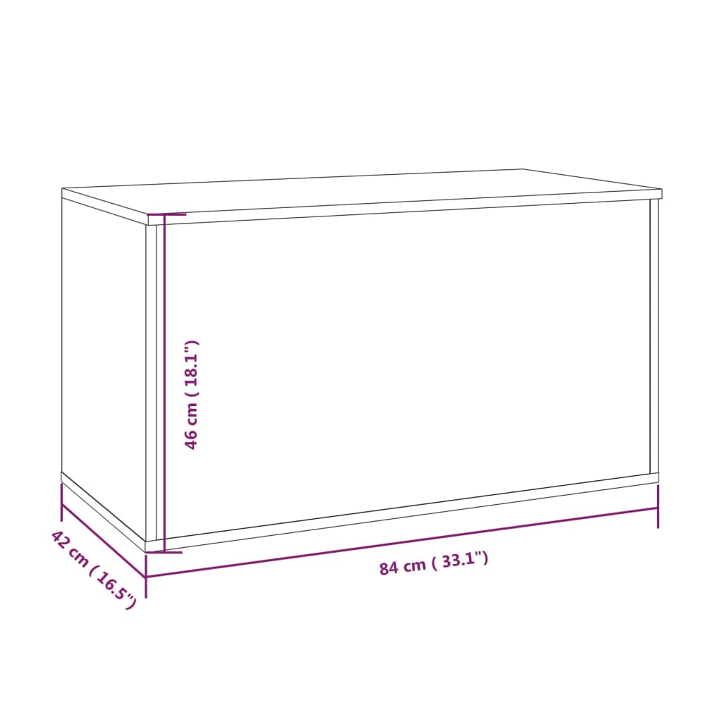Cufar de depozitare, Unic, stejar maro,84x42x46 cm, lemn compozit ...