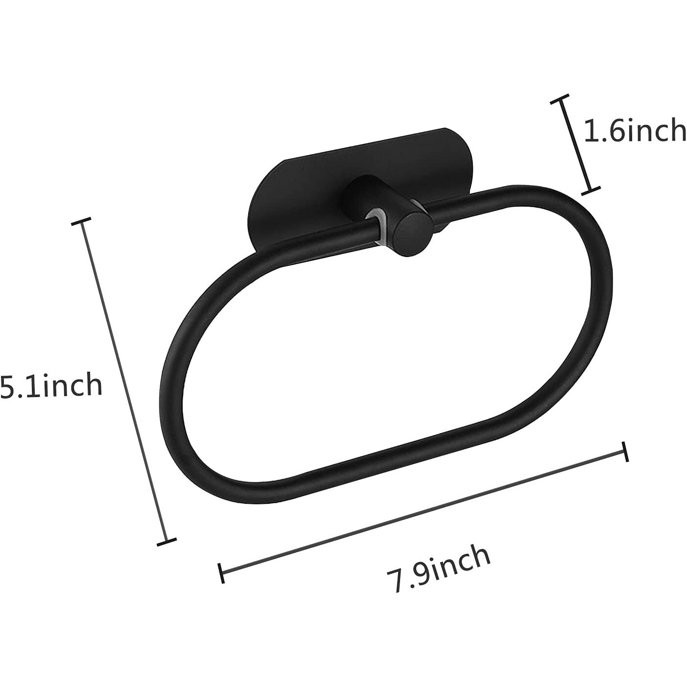 Suport prosop adeziv, Inox, Negru - eMAG.ro