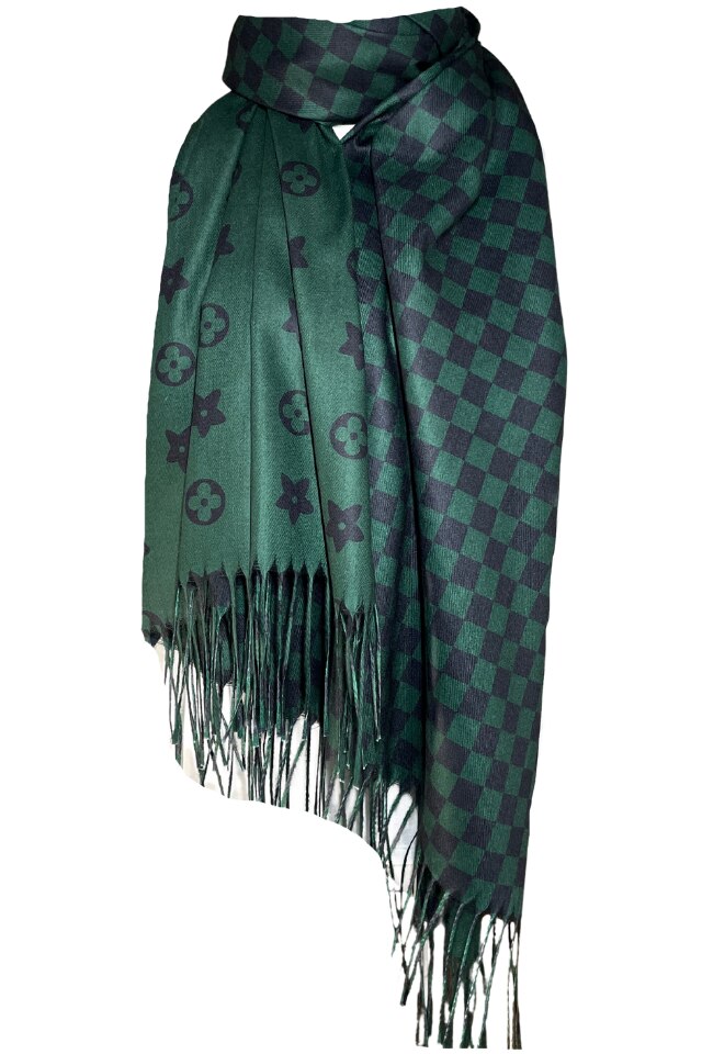 Fular tip sal doua fete L, Dacali, verde,180 x 70 cm - eMAG.ro