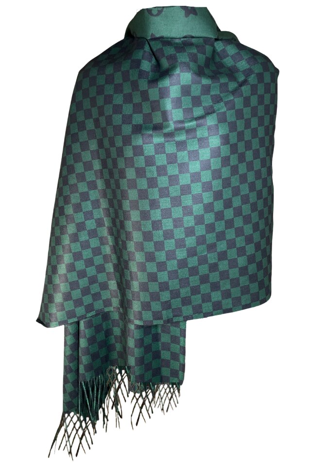 Fular tip sal doua fete L, Dacali, verde,180 x 70 cm - eMAG.ro