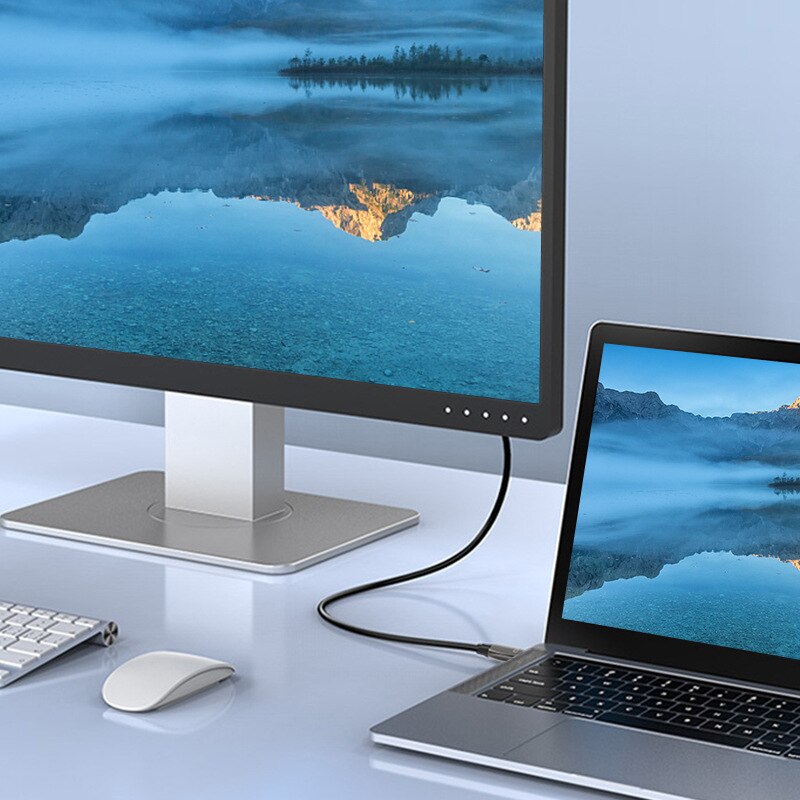 Cablu video, HODIY, USB-C/DisplayPort, 8k/5K/4K, 144 Hz, 1.8m, Negru ...