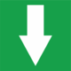 Semn Indicator, Sageata Jos, Placa compacta PVC, 20x20 cm - eMAG.ro