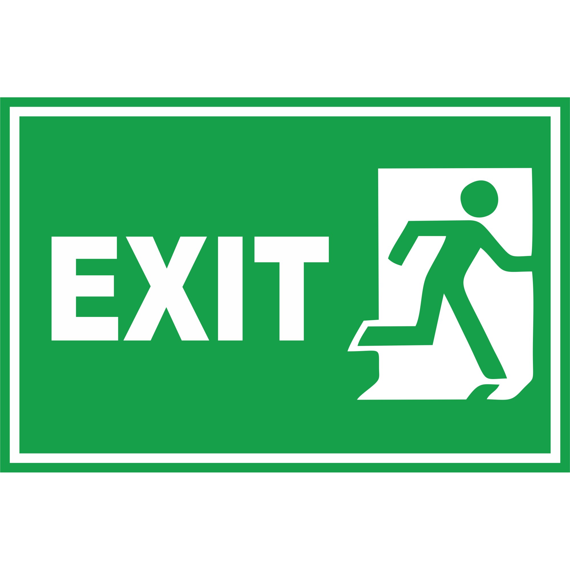 Semn Indicator, Exit, Placa compacta PVC, 10x15 cm - eMAG.ro