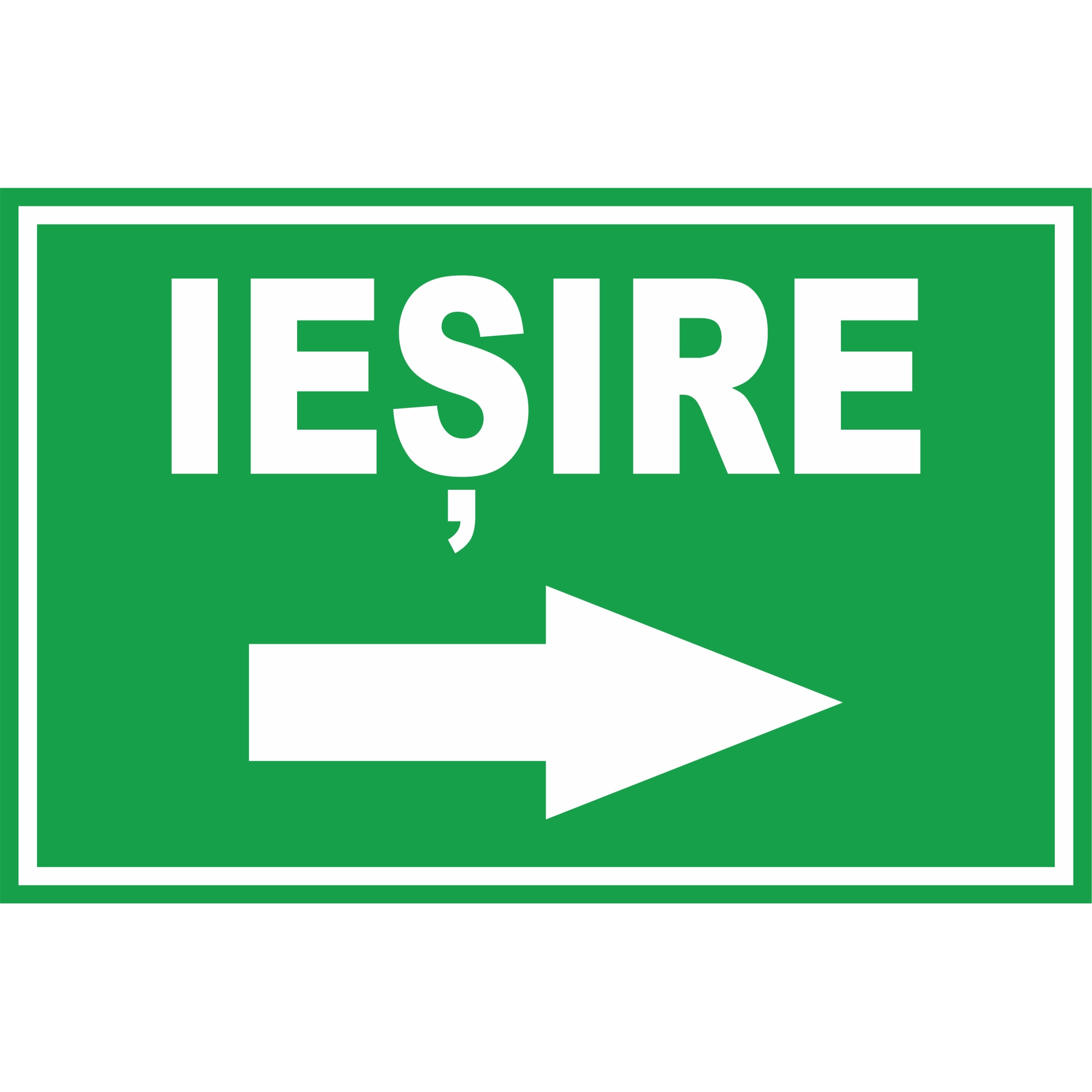 Semn Indicator, Iesire Dreapta, Autocolant Printat, 15x20 cm - eMAG.ro